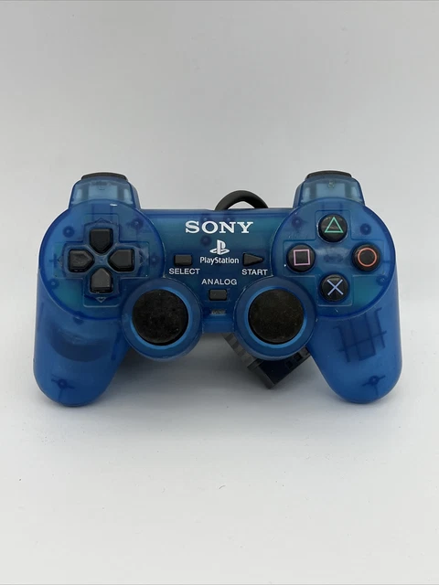 MANETTE OFFICIELLE PLAYSTATION 1 PS1 dualshock BLEU transparent SONY ...