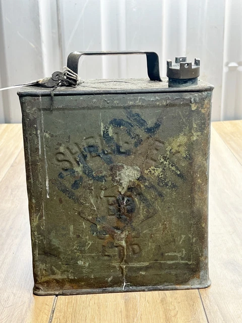 VINTAGE SHELL MEX/BP 2 Gallon Petrol Can With Cap £19.99 - PicClick UK