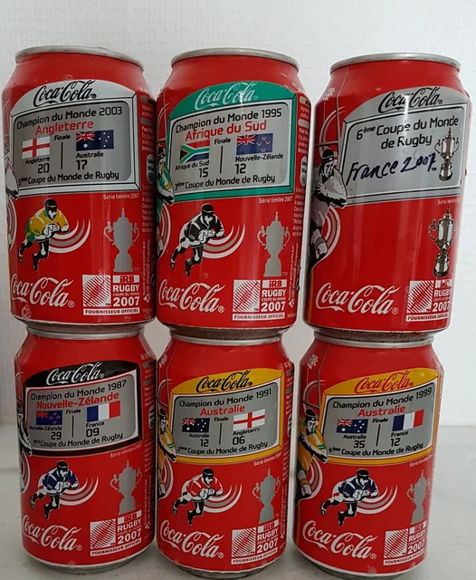 LOT CANETTE / Cans COCA COLA® VIDE Coupe du Monde / World Cup RUGBY EUR ...