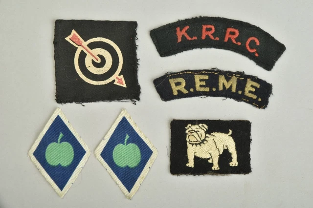 WW2 BRITISH BADGES. Regimental and Unit Battledress Uniform Flashes ...