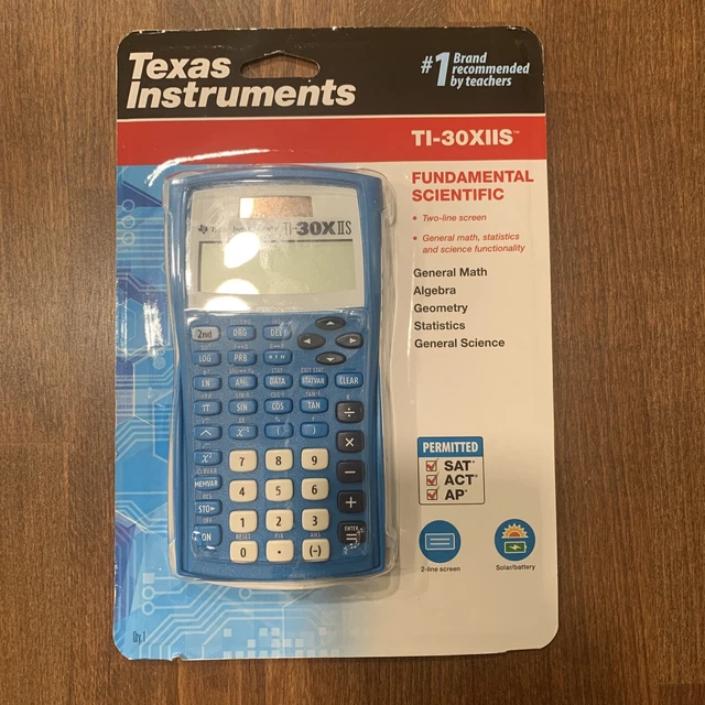 TEXAS INSTRUMENTS TI-30X IIS Scientific Calculator - Blue-NEW stocking ...