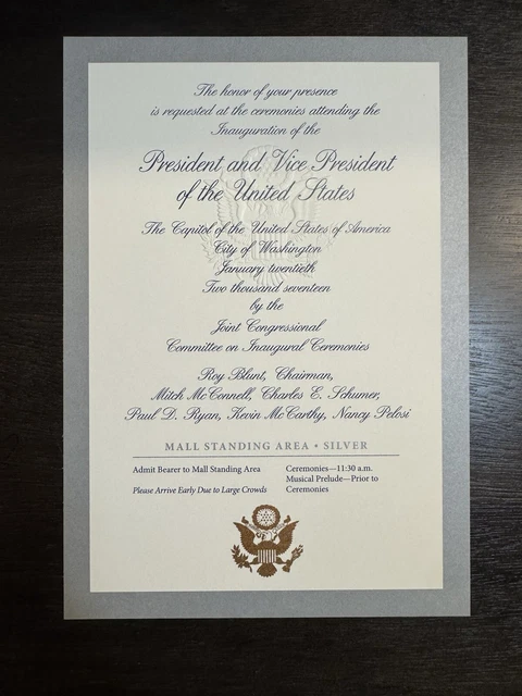 2017 DONALD TRUMP Presidential Inauguration Swearing In Ceremony Silver ...