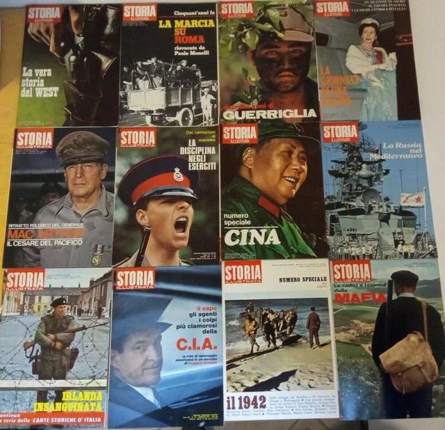 STORIA ILLUSTRATA MONDADORI 1972 annata completa 12 RIVISTE VEDI FOTO E ...