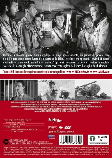 DIVISIONE FOLGORE (DVD) Ettore Manni Mario Girotti Fabrizio Mioni ...