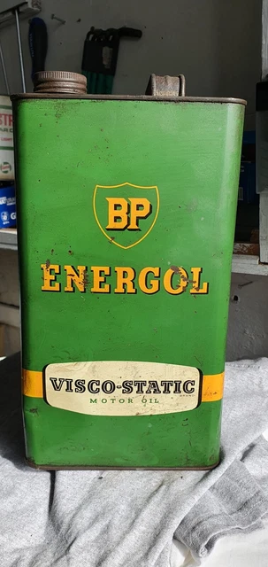 VINTAGE BP ENERGOL Visco Static Motor Oil 1 Gallon Tin Can £36.00 ...