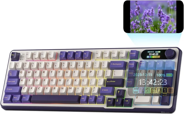 S98 MECHANICAL KEYBOARD W/Smart Display & Knob, Top Mount 96% Wireless ...