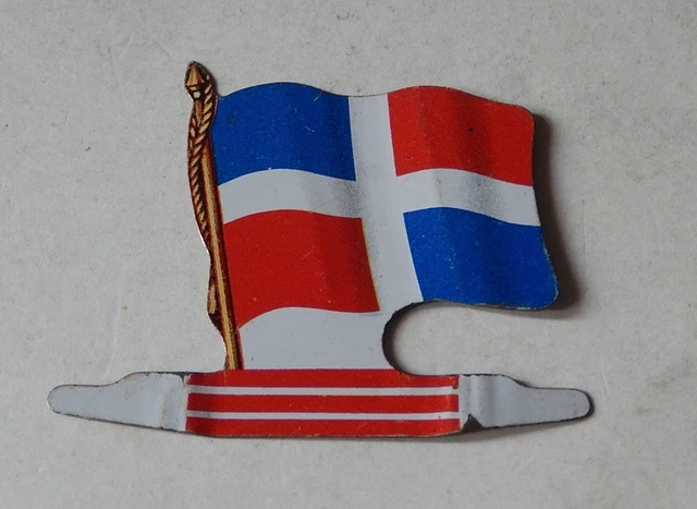 PLAQUE DRAPEAU REP. DOMINICAINE Collection AMERICORAMA de L'ALSACIENNE ...