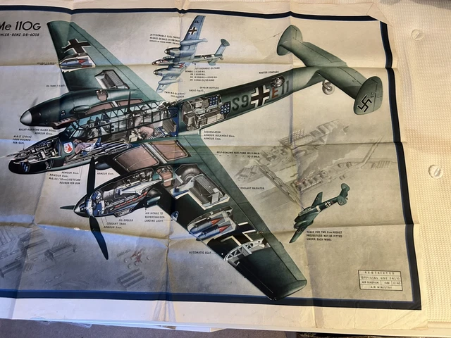 WW2 RAF AIR Ministry Poster me110g Night Fighter 100% Original £389.22 - PicClick UK