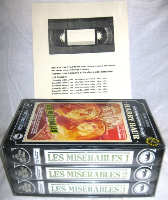 COFFRET LES MISERABLES harry baur vhs neuf sous blister rene chateau video EUR 49,00 - PicClick FR