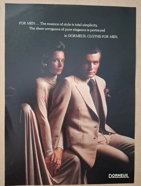 DORMEUIL MENSWEAR ORIGINAL UK Press Advert 1975 £5.44 - PicClick UK