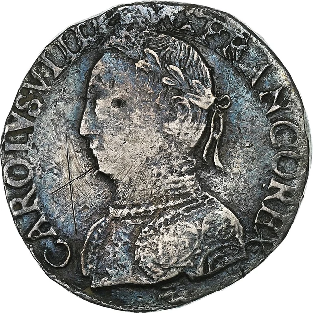 [#1288410] FRANCIA, CHARLES IX, Teston aux 2 C couronnés, 1562, La ...