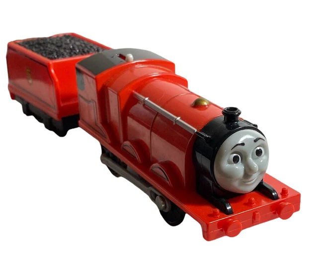 THOMAS & FRIENDS Trackmaster James Motorized Train Engine and Tender ...