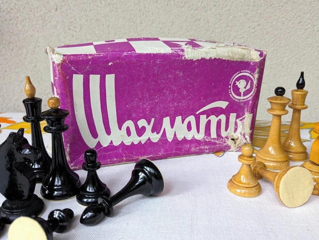 NIB VINTAGE 1980 Iconic Soviet Chess Set - Obyedovskaya Toy Factory ...
