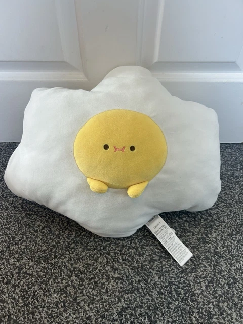 MINISO FRIED EGG Plush 40cm soft toy pillow sunny side up egg £19.99 ...