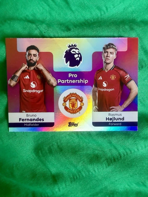 TOPPS PRO PARTNERSHIP 2025/26 .Bruno Fernandes & Rasmus Hojland Trading ...