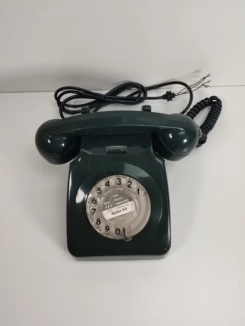 GREEN GPO 746 Rotary Telephone Handset Vintage Prop £29.99 - PicClick UK