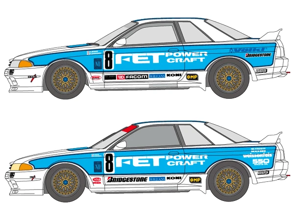 SHUNKO DECAL SHEET 1:24 Scale Nissan Skyline GT-R R32 92-93 Gr.A "FET ...