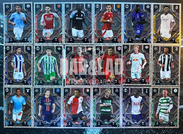 MATCH ATTAX EXTRA 24/25 - Midfield Shield - Holographic Foil - FULL SET ...