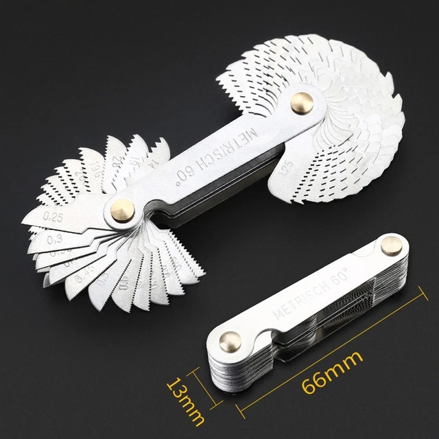 THREAD PITCH GAUGE Screw Caliper Gage Measuring Set-Metric & Inch ...
