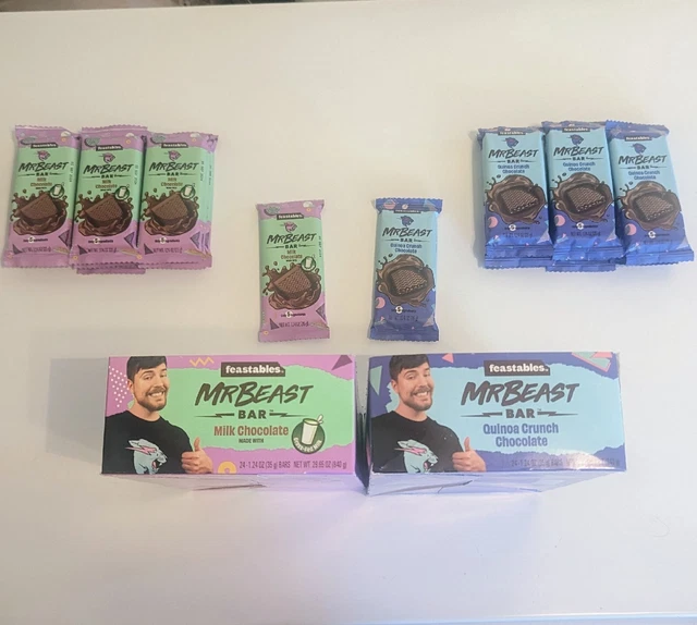 MR. BEAST CHOCOLATE WITH ENTRY CODES- Quinoa Crunch £7.12 - PicClick UK
