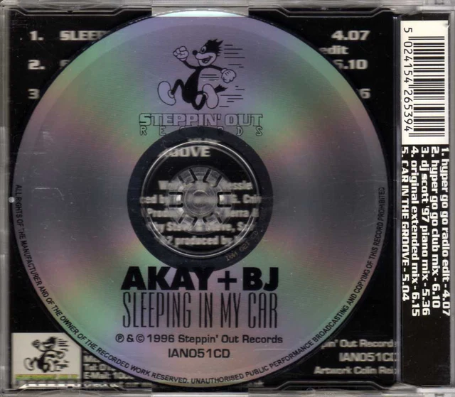 A KAY BJ - Sleeping In My Car '97 - CDM - 1996 - Eurodance 5TR Factory ...