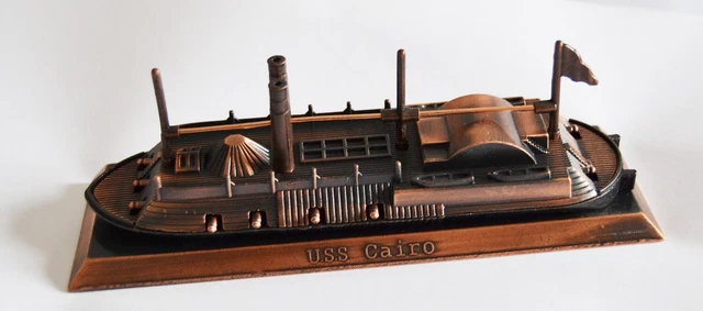 AMERICAN CIVIL WAR Boxed USS Cairo Metal Ship Wargame ACW Usable Model ...