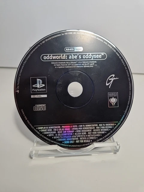 ODDWORLD ABE'S ODDYSEE Disc Only - PS1 Sony Playstation One Game - PAL ...