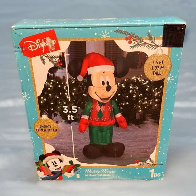 NEW DISNEY MICKEY Mouse Light-up Christmas Airblown Inflatable 3.5ft by ...
