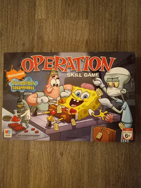 NICKELODEON SPONGEBOB SQUAREPANTS Edition Operation Skill Game (2007) £ ...