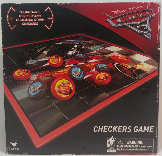 DISNEY PIXAR CARS 3 Checkers Game Lightning Mcqueen vs Jackson Storm ...