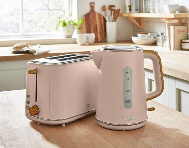 TOWER SCANDI KETTLE & 2 Slice Toaster Scandinavian Design Kitchen Set ...