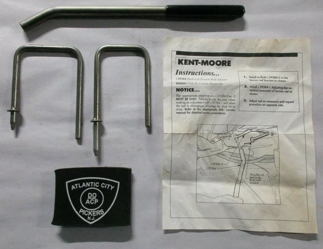 KENT MOORE TOOL J-39384 Deck Lid Torsion Rod Adjuster Bar & Retaining ...