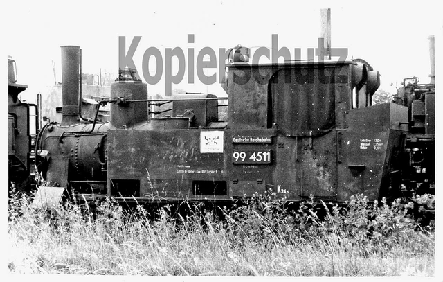 DAMPFLOK FOTO - 99 4511 vom Bw Putbus,abgestellt im RAW Schlauroth, 7.7 ...