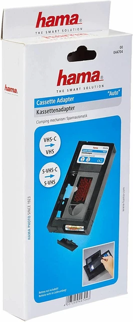 ADAPTATEUR CASSETTE HAMA VHS-C S-VHS-C vers VHS 6 mm, lecteur auto ...
