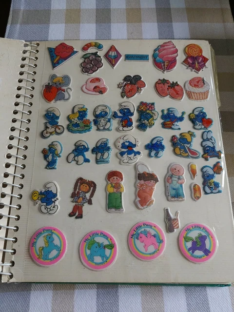 VINTAGE STICKER ALBUM 80's Full Photo Album Little Pony Garbage Pail ...