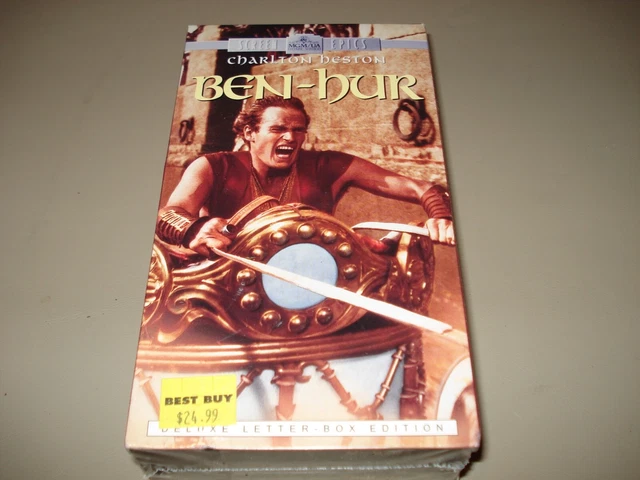 BRAND NEW..BEN-HUR ~2 VHS Chalton Heston DELUXE-LETTER BOX EDITION £8. ...