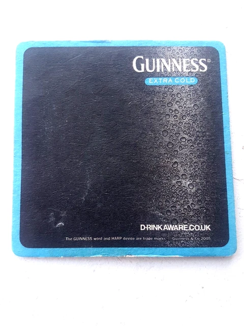 VINTAGE GUINNESS - Draught Extra Cold Cat No'1406 Beer mat / Coaster $3 ...