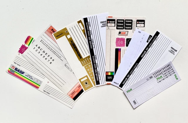 BLANK VHS STICKERS & Labels 4 Pack! $5.99 - PicClick CA
