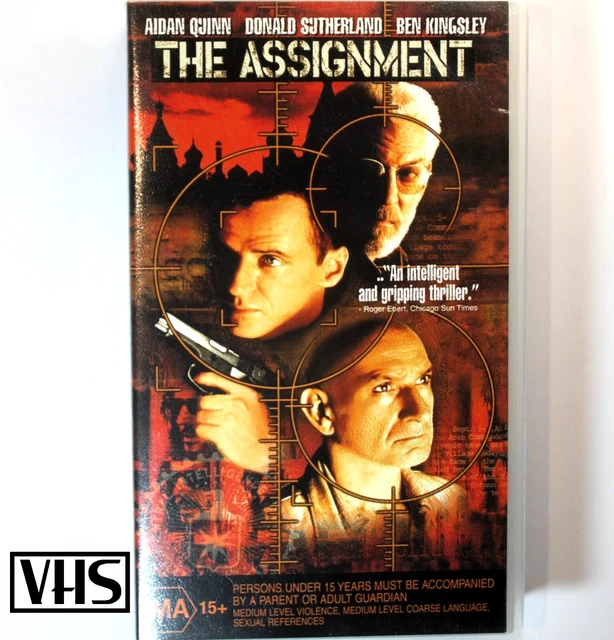 THE ASSIGNMENT (VHS Tape) Aidan Quinn Donald Sutherland Ben Kingsley ...