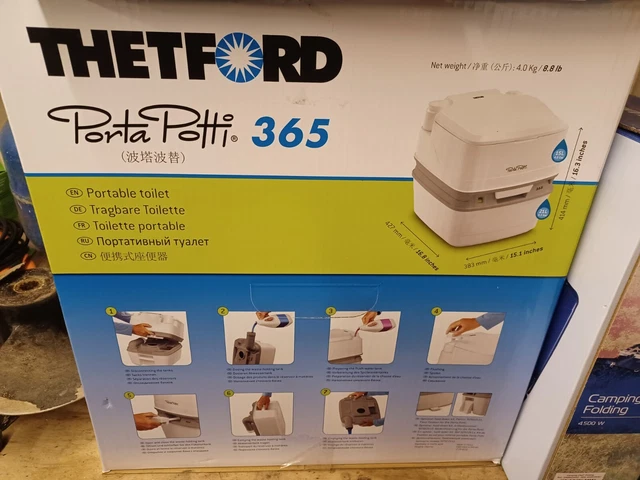 THETFORD PORTA POTTI 365 Portable Camping Caravan Boat Toilet White £62 ...