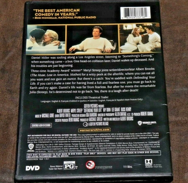 DEFENDING YOUR LIFE (DVD, 1991) ALBERT BROOKS/MERYL STREEP, MINT! FREE ...