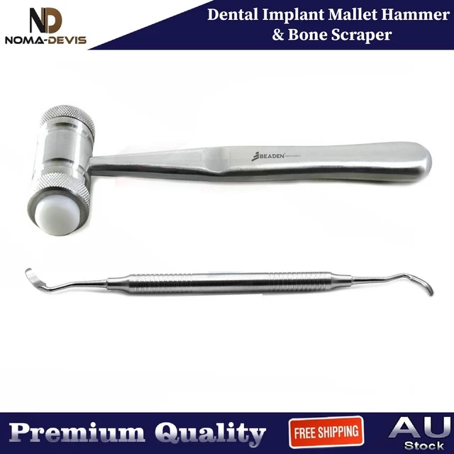 SURGICAL DENTAL IMPLANT Bone Grafting Hammer Bone Scraper Dental ...