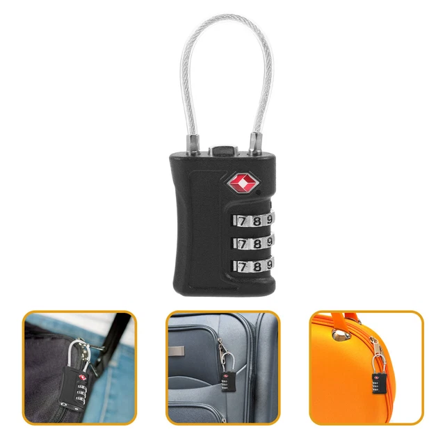 CANDADO DE 4 piezas con código numérico y cuerda de acero - TSA EUR 16 ...