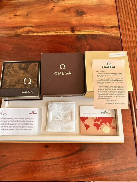 BOX OMEGA SPEEDMASTER Legno moonwatch professional Vintage warranty ...