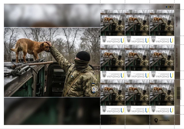 RARE STAMP WAR in Ukraine 2022- 2023 "Ukrainian military with a dog🇺🇦 ...