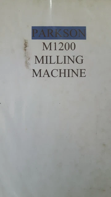 PARKSON M1200 SERVICE/SPARE parts manual, including wiring diagrams £18 ...