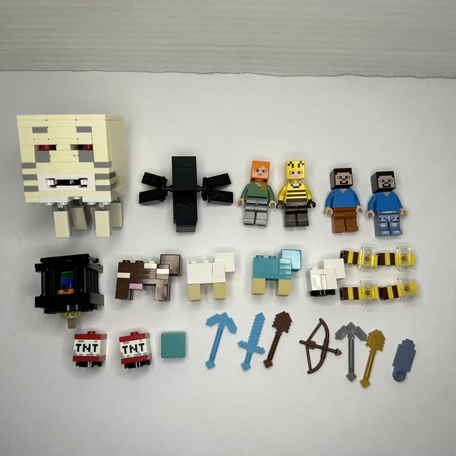 LEGO MINECRAFT MINIFIGURE *LOT OF 4* Minifigures w/ Mobs And ...