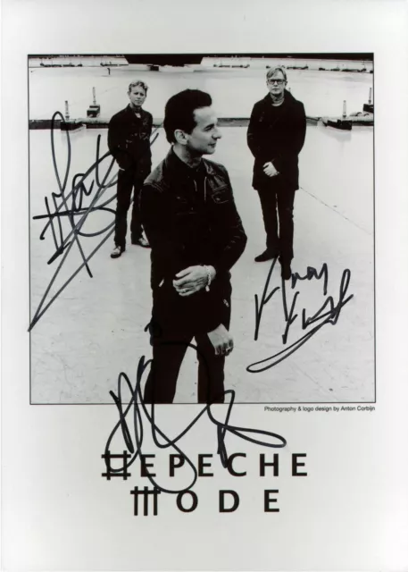 DEPECHE MODE AUTOGRAMM Andrew Fletcher Dave Gahan Martin Gore Autograph ...
