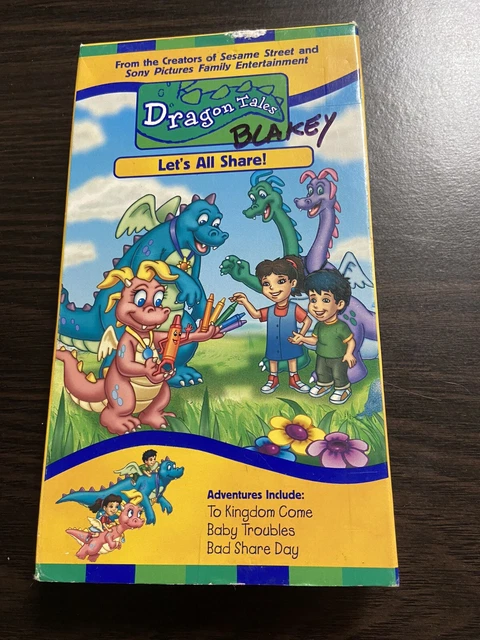 DRAGON TALES - Lets All Share VHS Tape 2000 Classic Kids Show Cartoon ...
