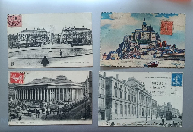 LOT DE 4 Cartes Postales Anciennes Divers France EUR 2,00 - PicClick FR